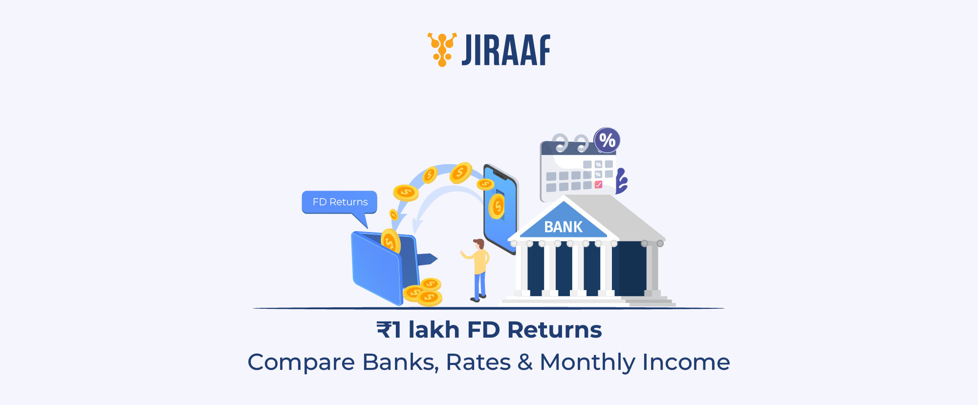 Fixed Deposit ₹1 Lakh: Monthly Interest, Annual Returns & Best Rates